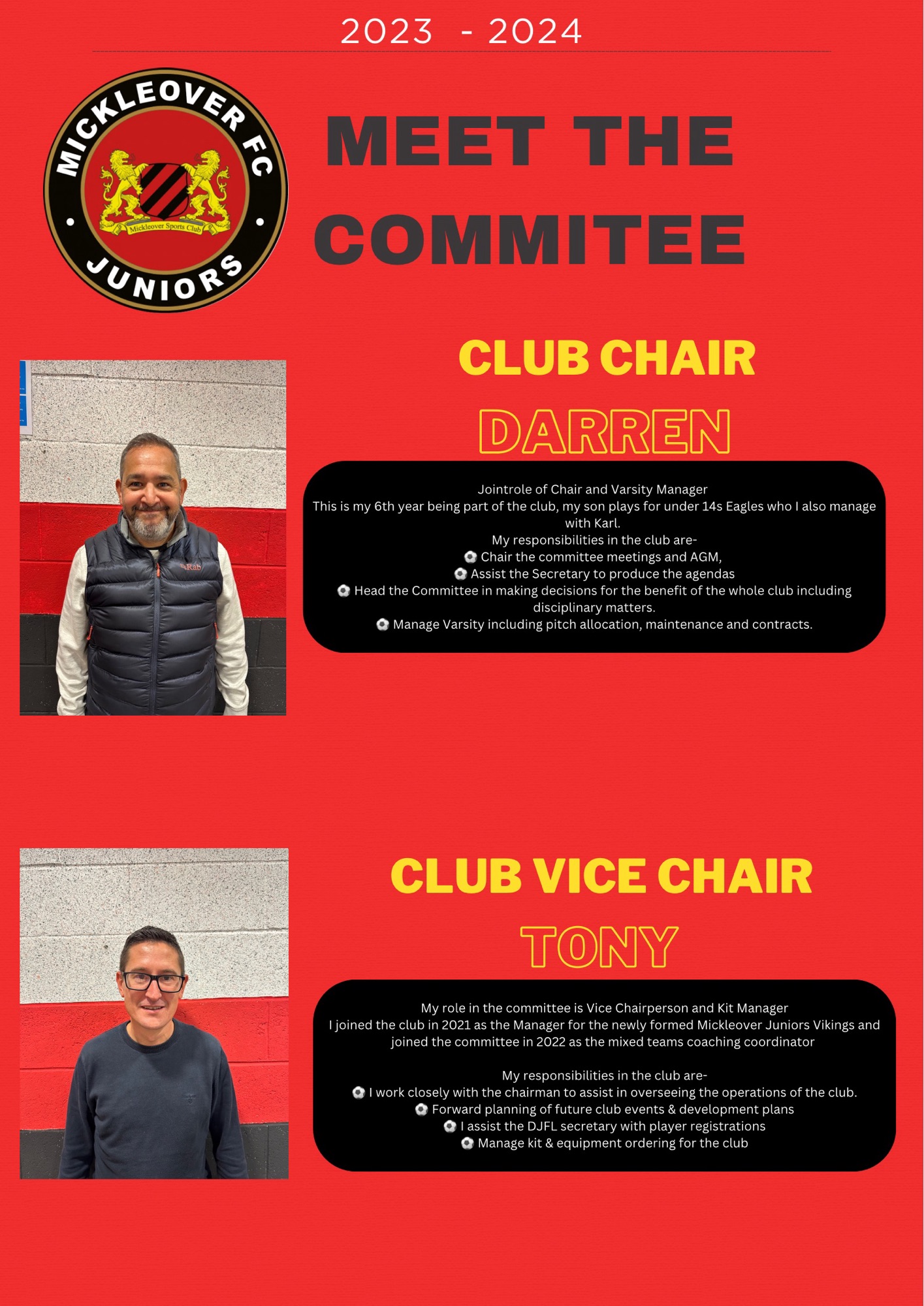 Our Committee – Mickleover Football Club Juniors