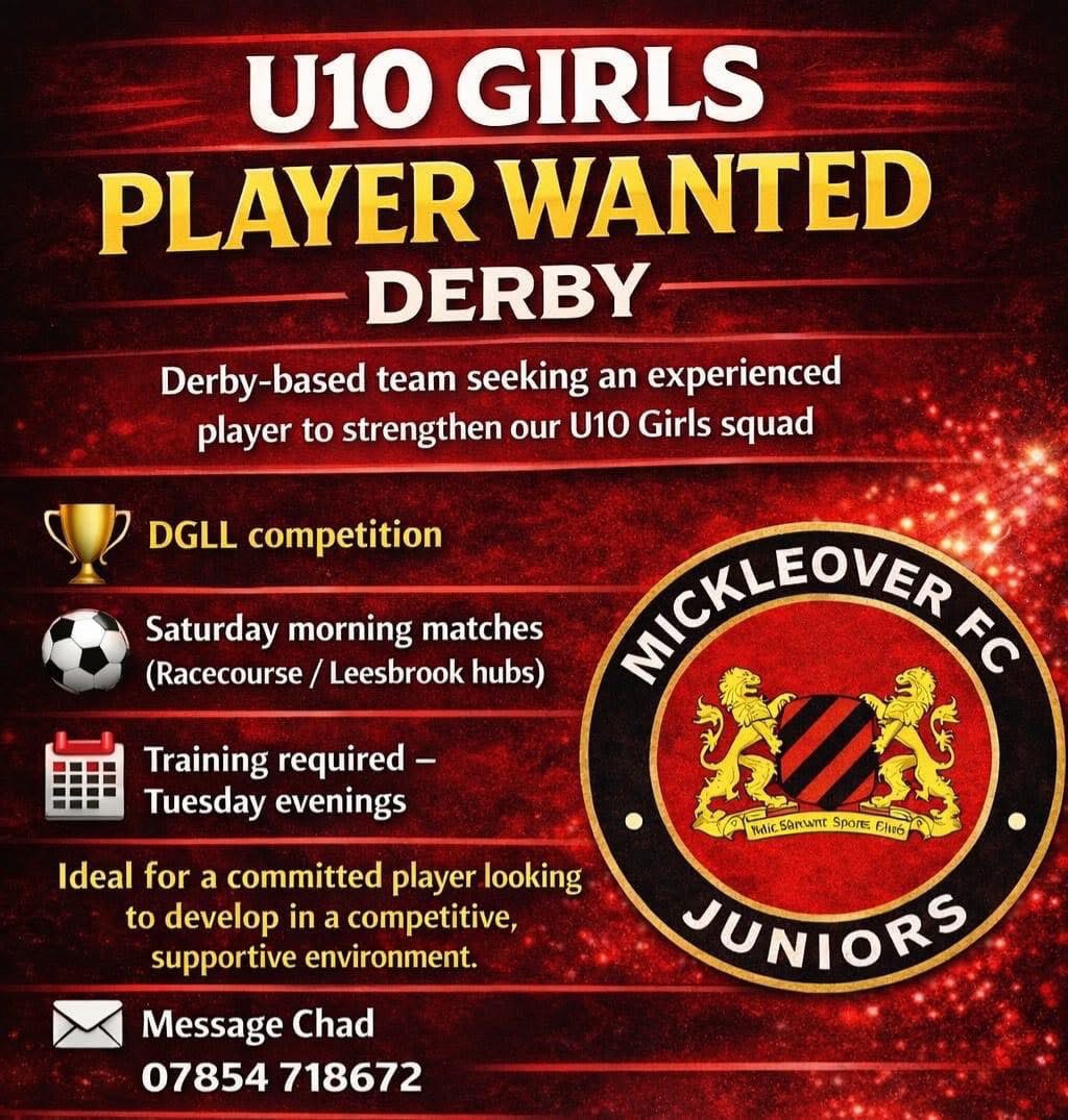 Player Recruitment – Mickleover Football Club Juniors