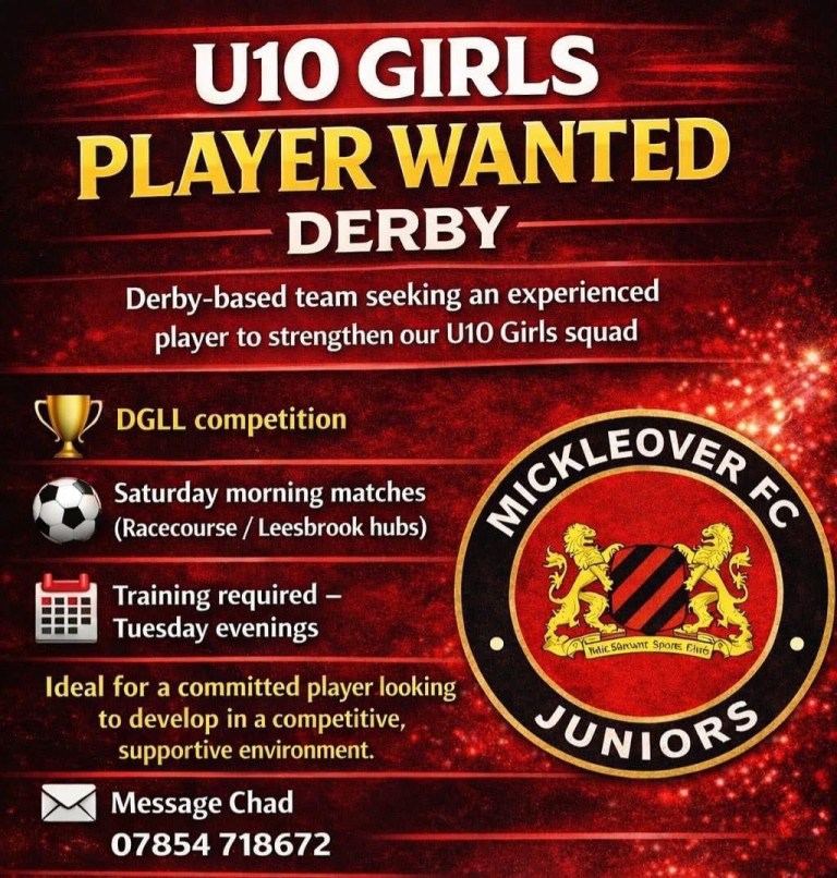 Player Recruitment – Mickleover Football Club Juniors